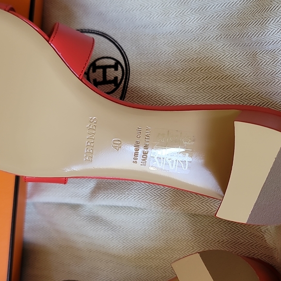 Hermes | Shoes | Hermes Oasis Hill Sandal Rouge Ribis Calfskin Leather ...